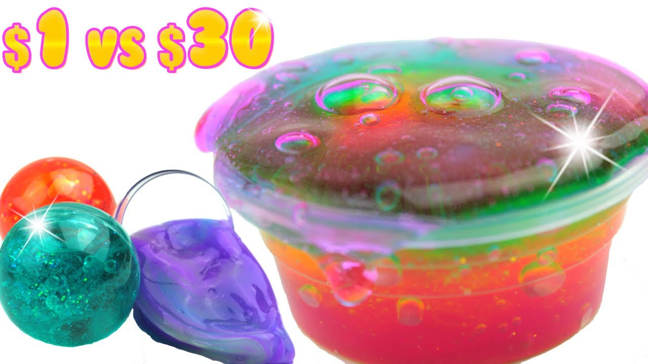 $1DOLLAR SLIME VS $30 DOLLAR SLIME !!!! WHICH ONE IS BETTER CHEAP SLIME ...
