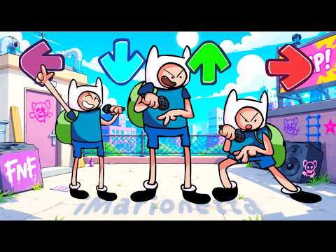 Friday Night Funkin' Vs FINN Adventure Time!  FNF Character Playgraund Test  Adventure Funktime Mod