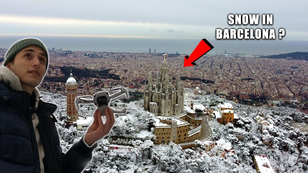 Barcelona's Biggest Snow Fall in 13 YEARS - Drone View (DJI MINI2 ...