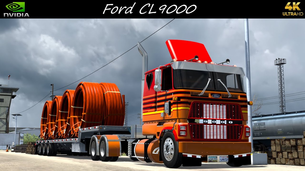*Ford CL9000* Plastic Pipes Hauled Kansas City to Pittsburg *JBX2/TAA ...