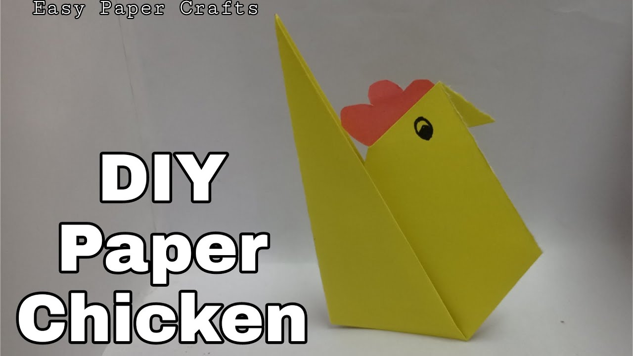 DIY How to make Paper Chicken - Nursery Craft Ideas - YouTube