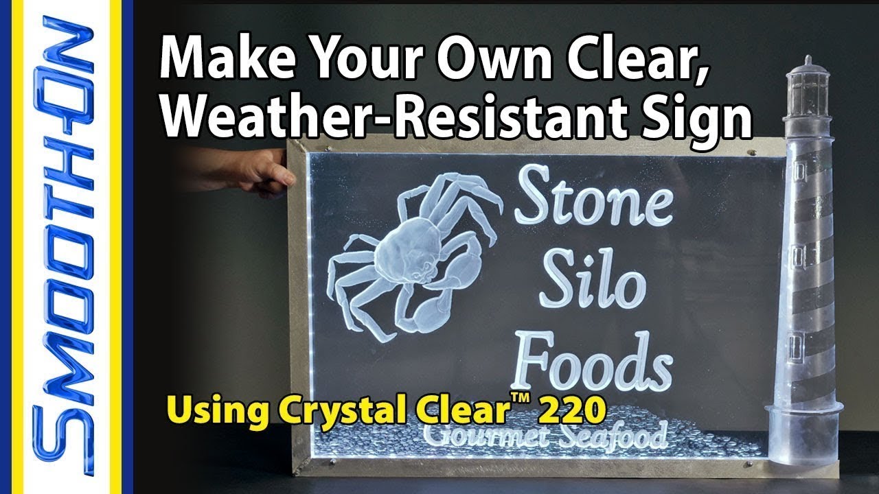 Casting Clear Resin To Create a Weather Resistant Clear Sign - YouTube