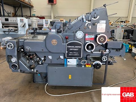 Used Heidelberg KORS Offset printing machine   size 52 x 72 cm   Gab Suplies Ltd   1980
