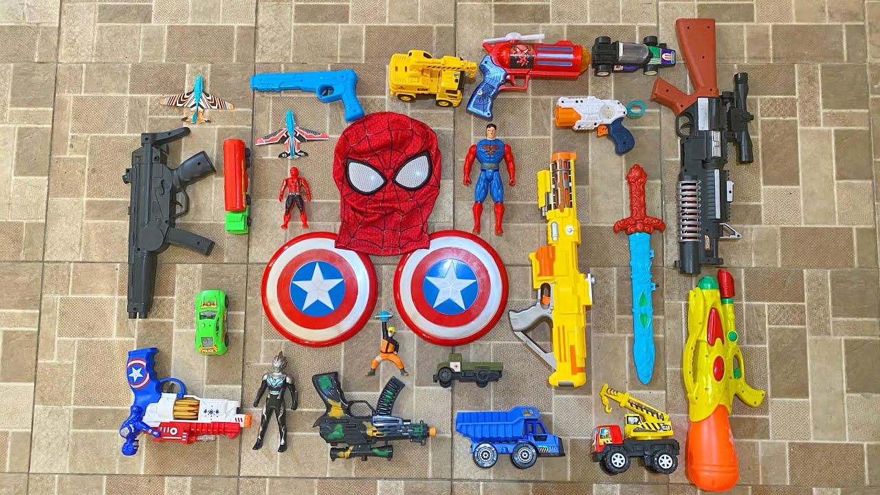 Collecting 7 Sniper Rifles And AK 47 Captain America M416 Light Gun ...