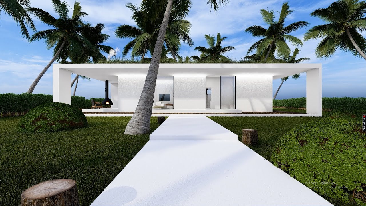 MODERN MINIMALIST HOUSE - WHITE BOX - 1BEDROOM - YouTube