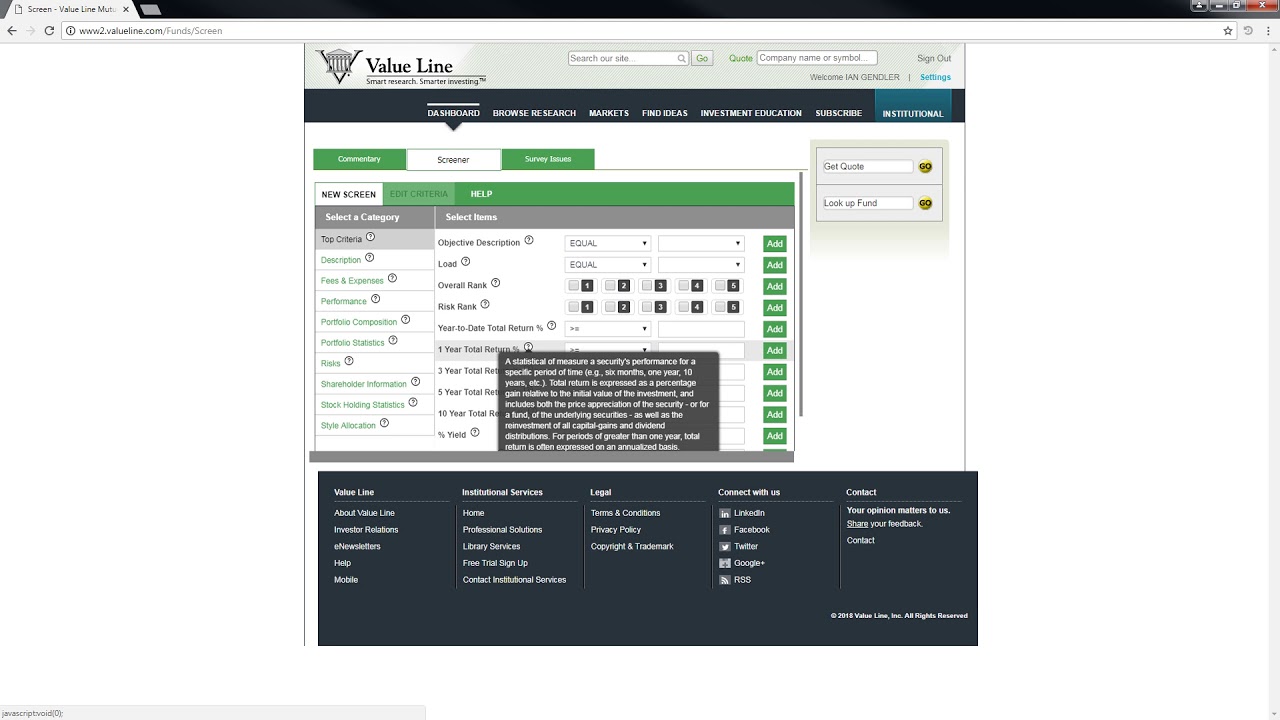 Value Line Fund Advisor Plus Tutorial - YouTube