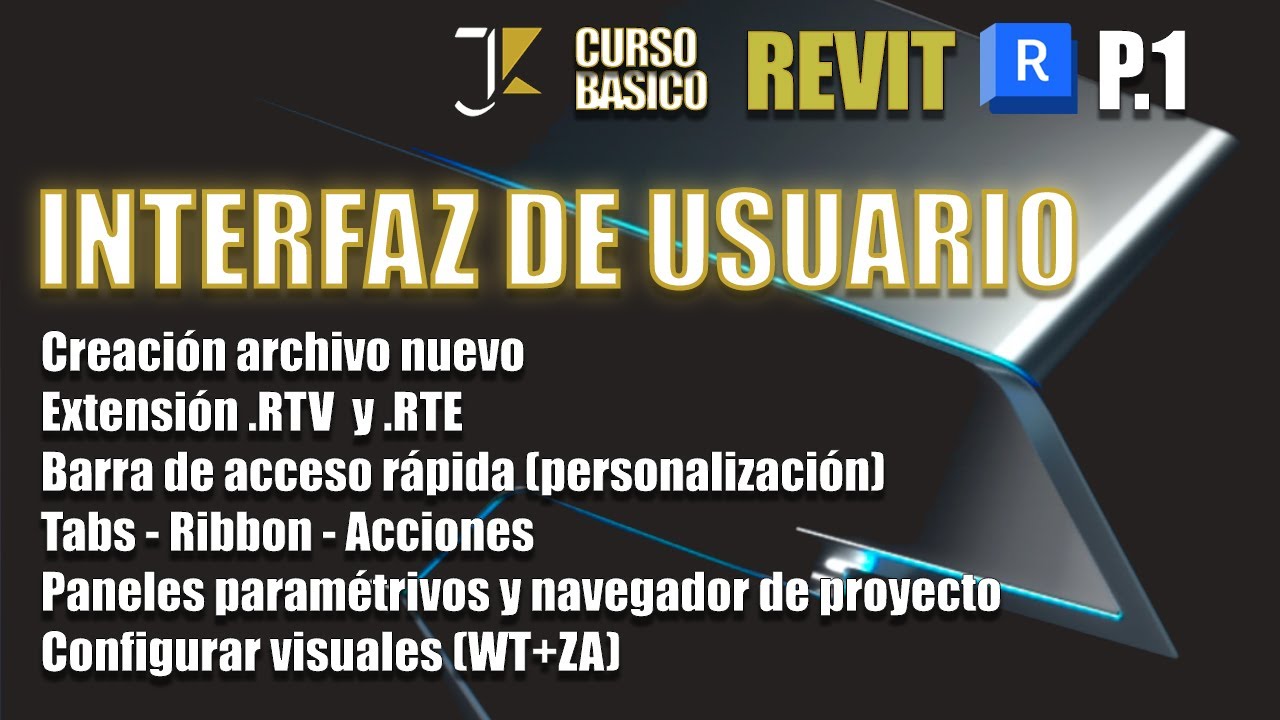 Curso básico Revit | Interfaz de usuario | PARTE 1 - proyecto nuevo ...
