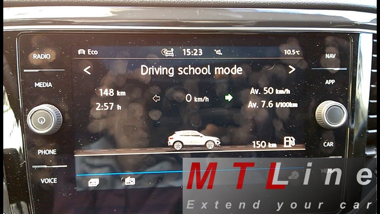 VW T-Roc, MY2018 - - driving school mode activation - vključitev ...