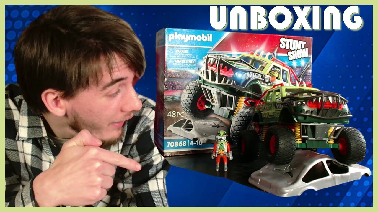 PLAYMOBIL MONSTER TRUCK SNAKE STUNT SHOW 70868 DE 2020 UNBOXING 🚙🐍🔑🔥 ...