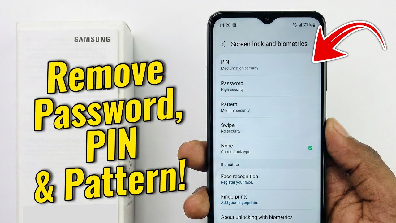 How to Remove Lock Screen Password, PIN or Pattern on Any Samsung Phone ...