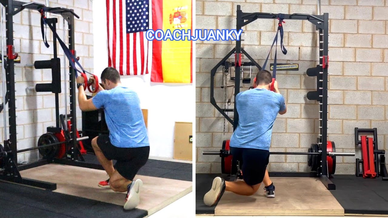 TRX ASSISTED CROSSOVER SQUAT (OR CURTSY) / SENTADILLA CRUZADA ASISTIDA ...