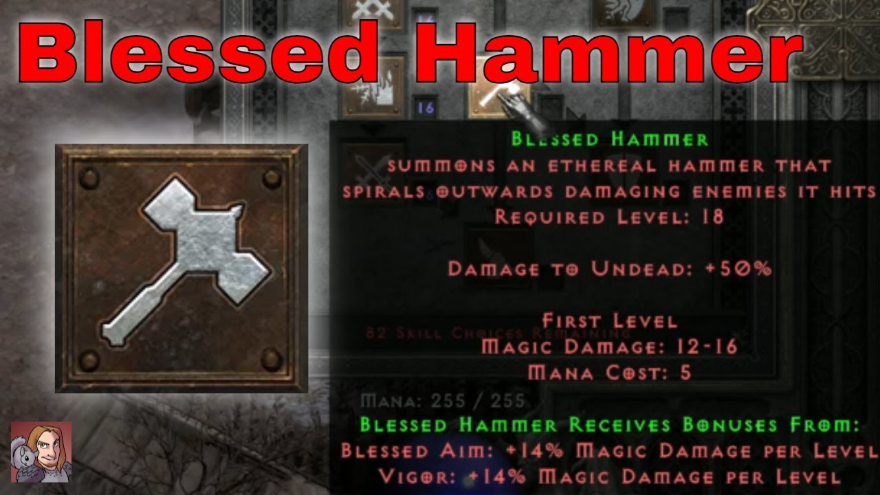 D2R Skills & Abilities - Blessed Hammer, Combat Skills (Paladin) - YouTube