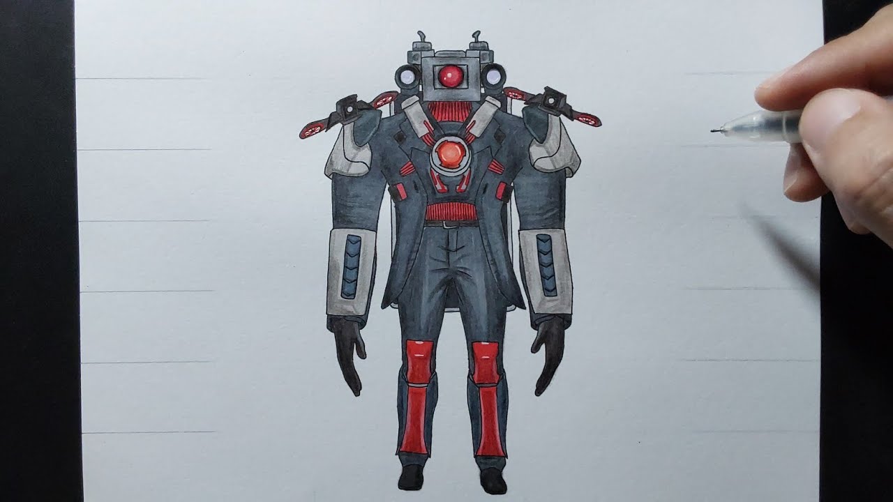 How to draw Camera Man Mecha Super - YouTube