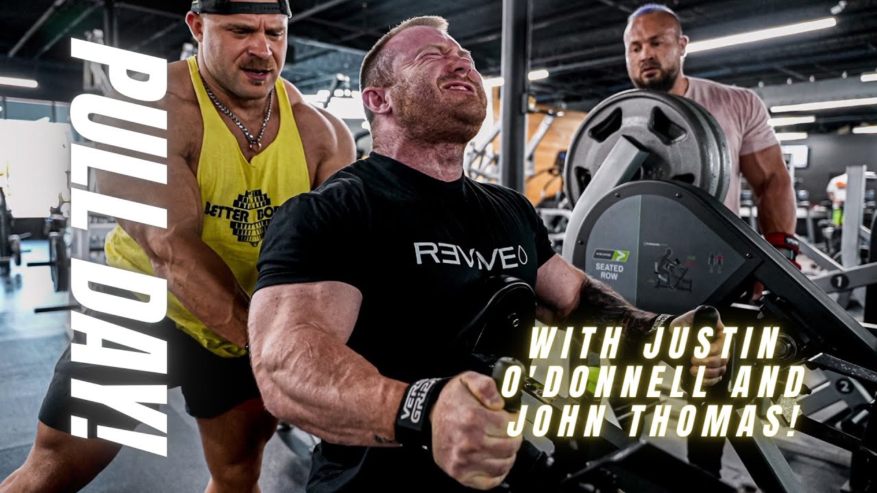 PULL DAY WITH VEGAN BODYBUILDER JOHN THOMAS AND JUSTIN O'DONNELL! # ...