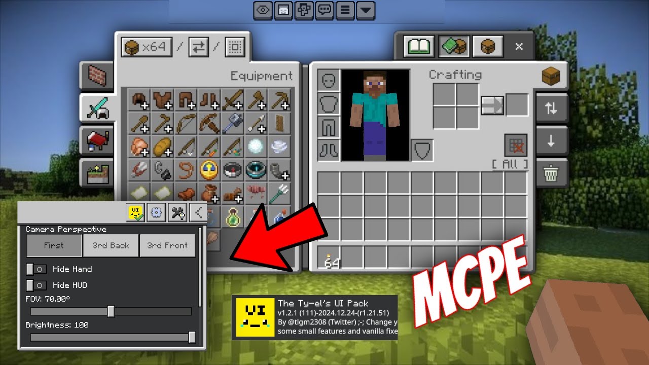 The BEST UI Resource Pack For MCPE - Ty-el's Pack (Minecraft Bedrock ...