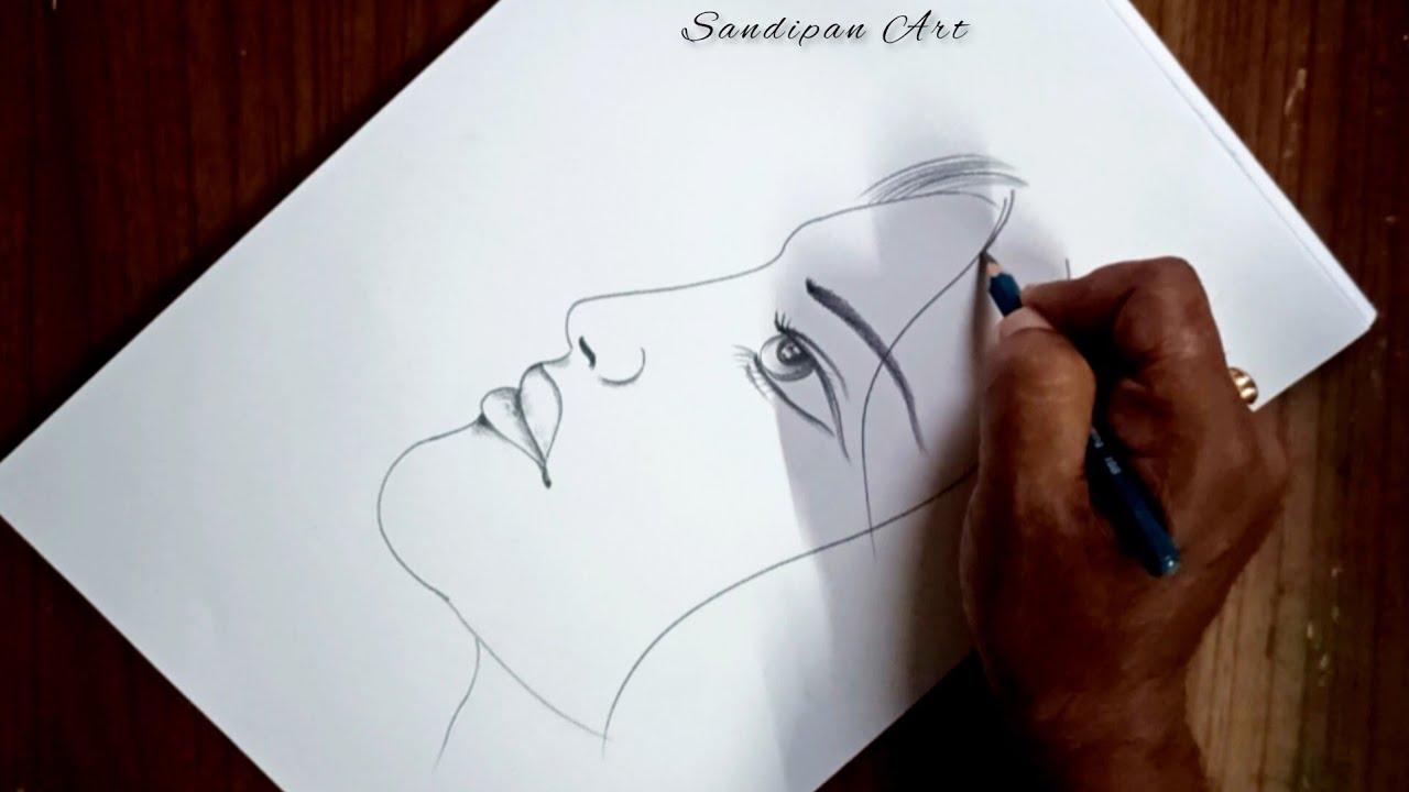 a cute face drawing tutorial / girl face drawing step by step/pencil ...