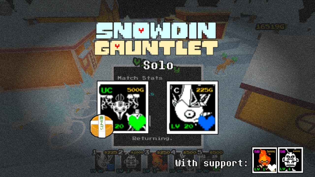 Solo Snowdin Gauntlet with Deer Cracker Gyftrot and Ice Cap | Roblox ...