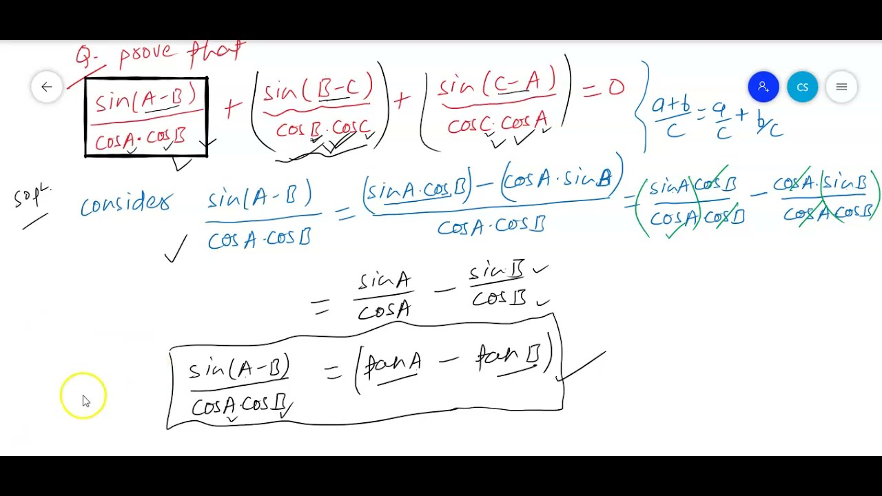 #Trigonometry Lec - 7 | tan(A+B), tan(A-B), cot(A+B), cot(A-B) formulae ...