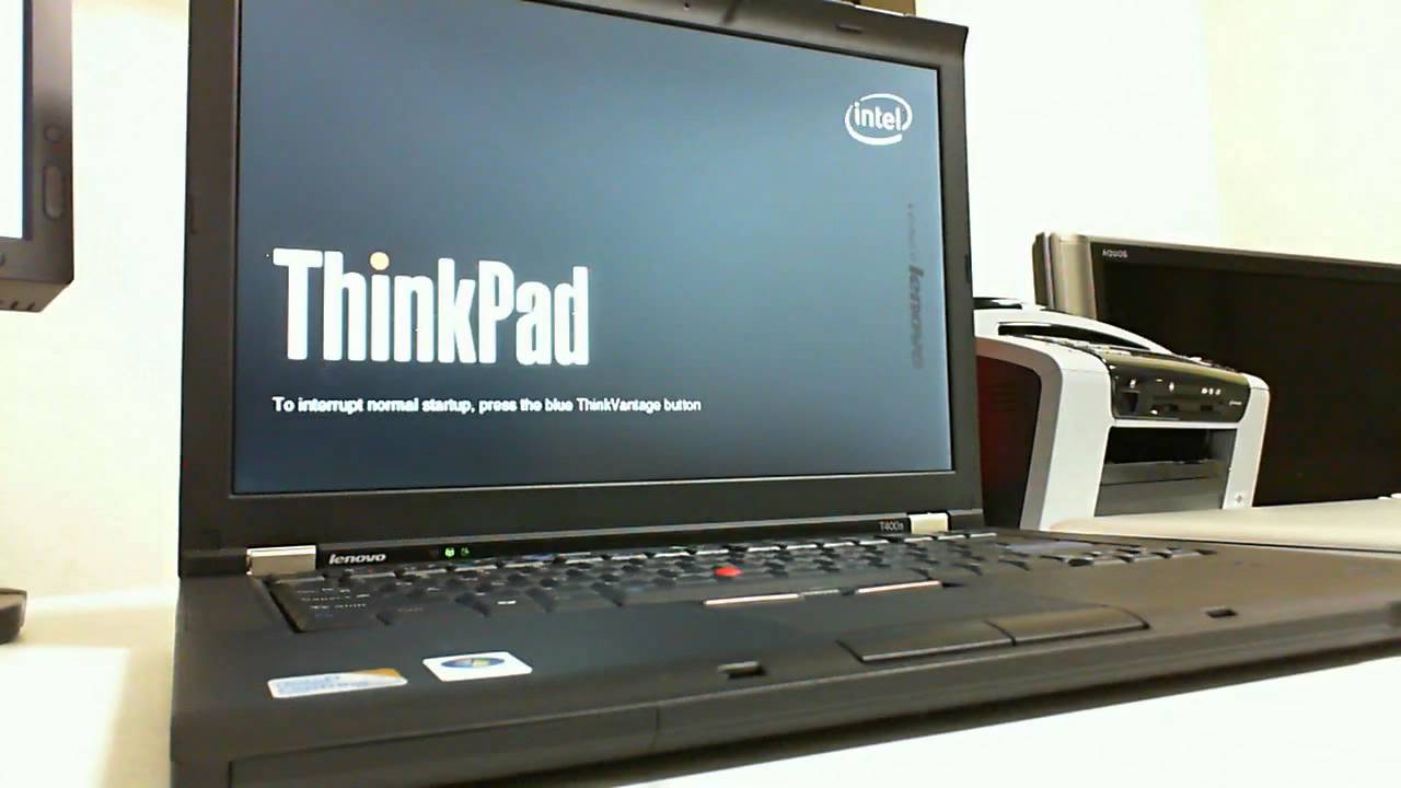 Windows 7 boot on ThinkPad T400s - YouTube
