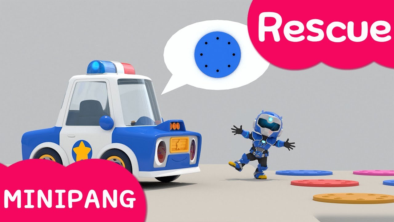 Learn colors with Miniforce | Minipang Rescue | Jump the lid of a ...