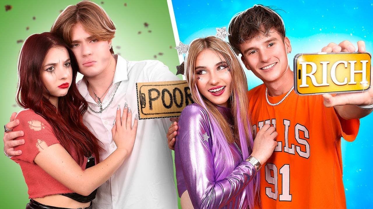 Нищая Vs Богатая Vs Гига Богатая Пара Бездомный Парень Vs Миллионер