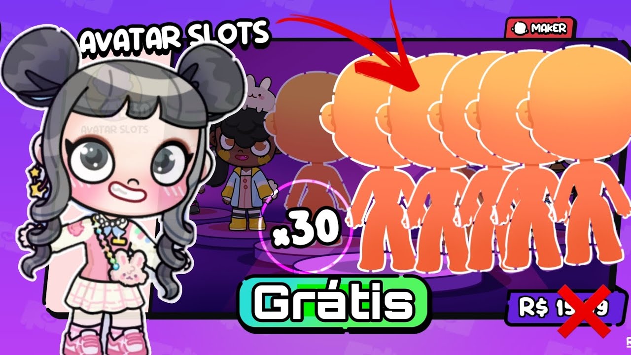 COMO TER o PACOTE PAGO de 30 personagens GRÁTIS no AVATAR WORLD I Lua ...