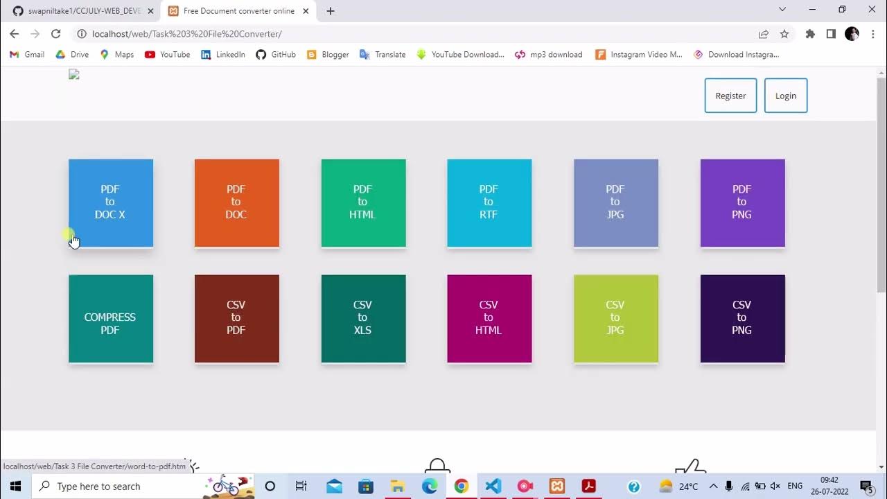 Task 3 Golden project | Codeclause Internship | Web development Internship | File Converter ...