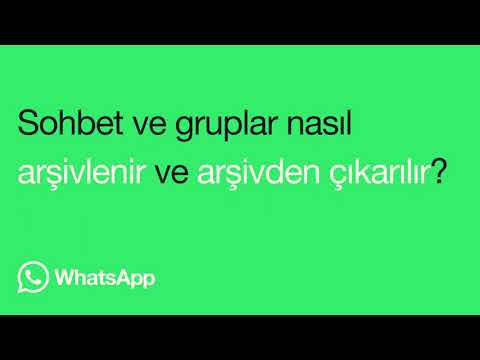Gruplar veya sohbetler nasıl arşivlenir ve arşivden nasıl çıkarılır | WhatsApp