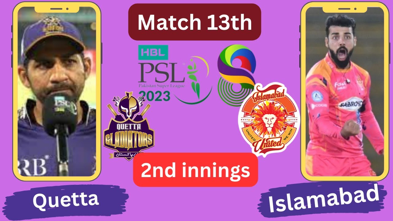PSL 8 Live:Today match 13 Islamabad United vs Gladiators | PSL Live ...