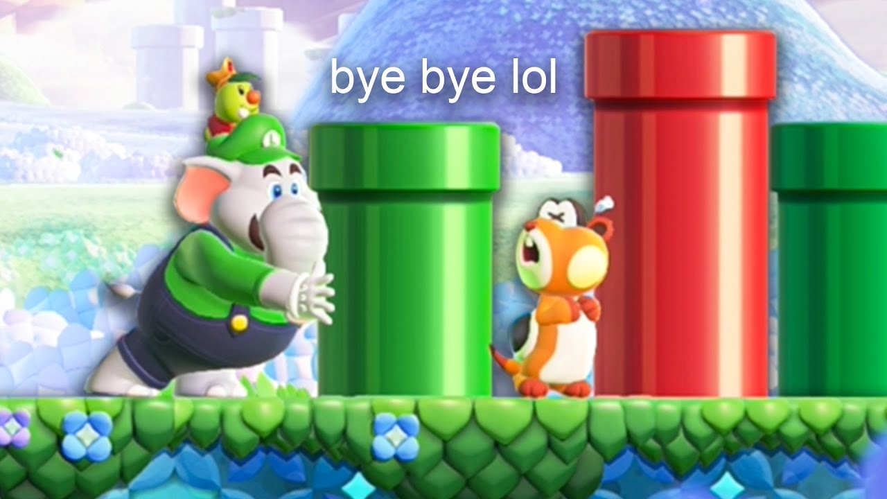 The new mario game where you turn into an elephant and murder animals ...