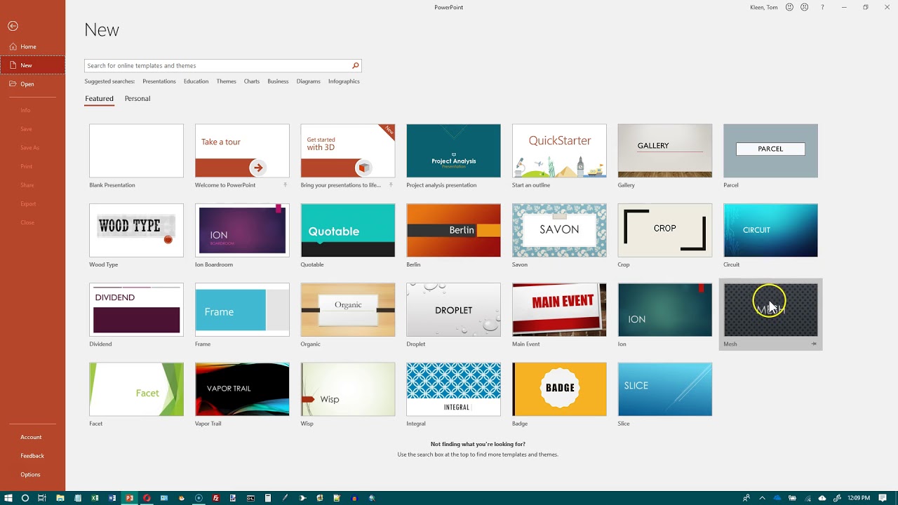 PowerPoint 2016: Creating a New Slideshow - YouTube