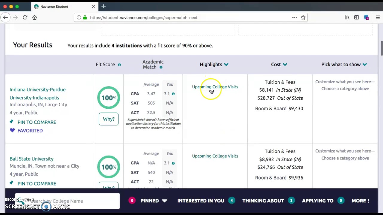 College Super Match Tool - Naviance - YouTube