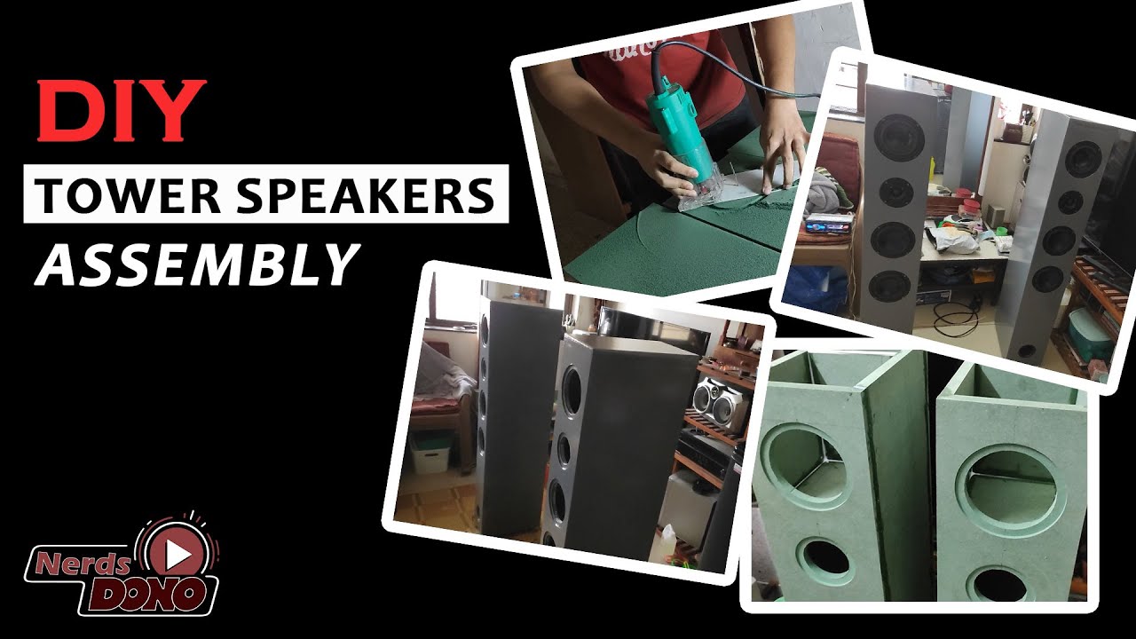 Homemade Tower Speakers - Preparation and Final Assembly - YouTube
