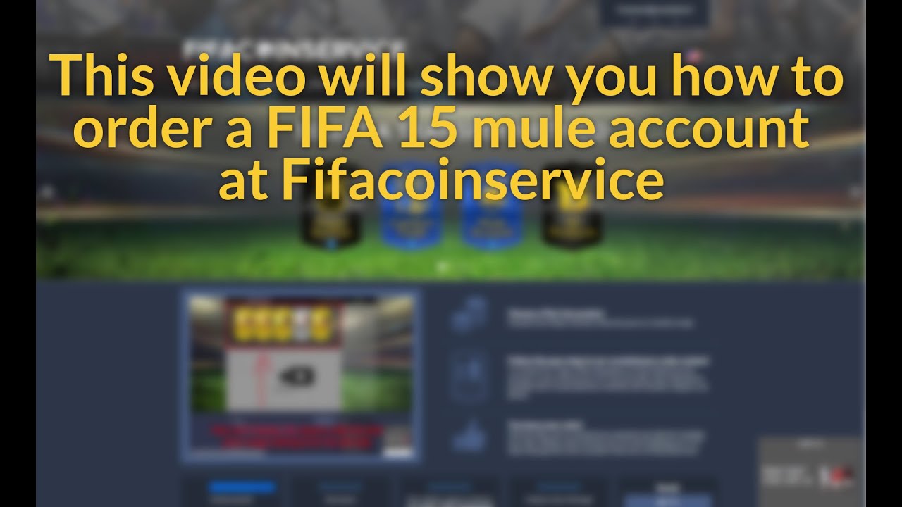 How to order at Fifacoinservice using 'Mule Account' method - YouTube
