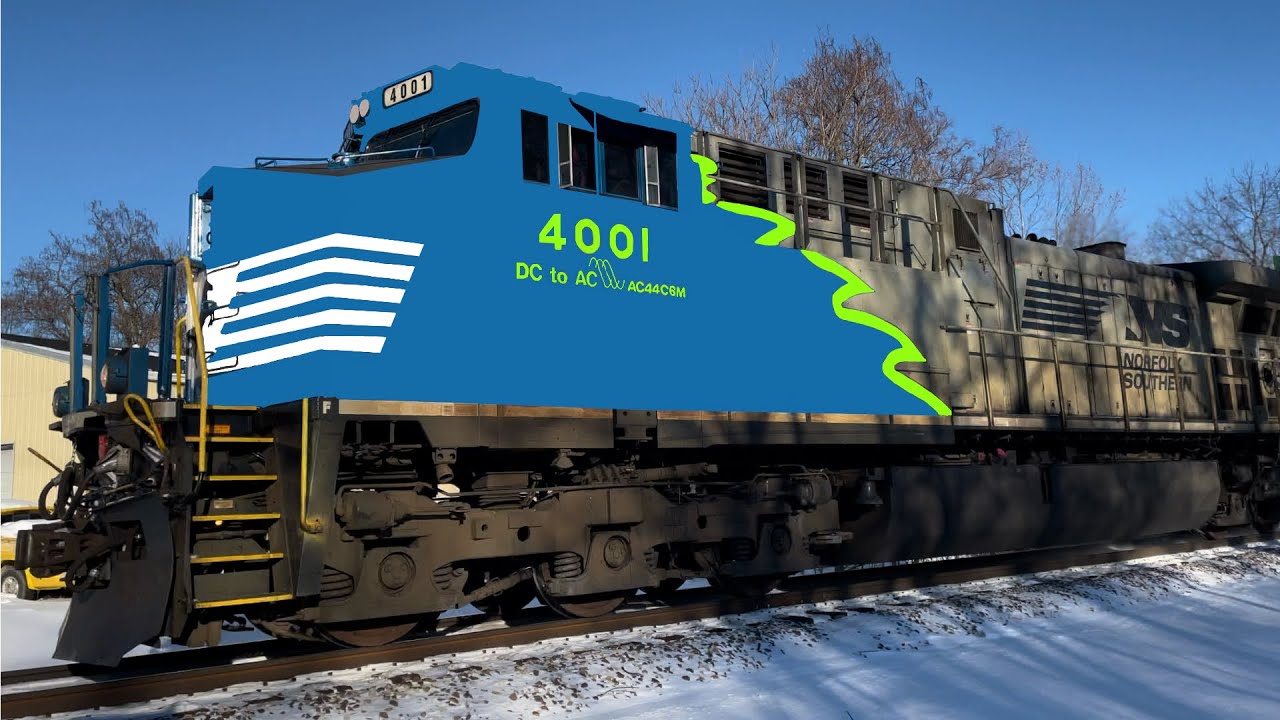 Norfolk Southern 4001 Sonic the Hedgehog locomotive - YouTube