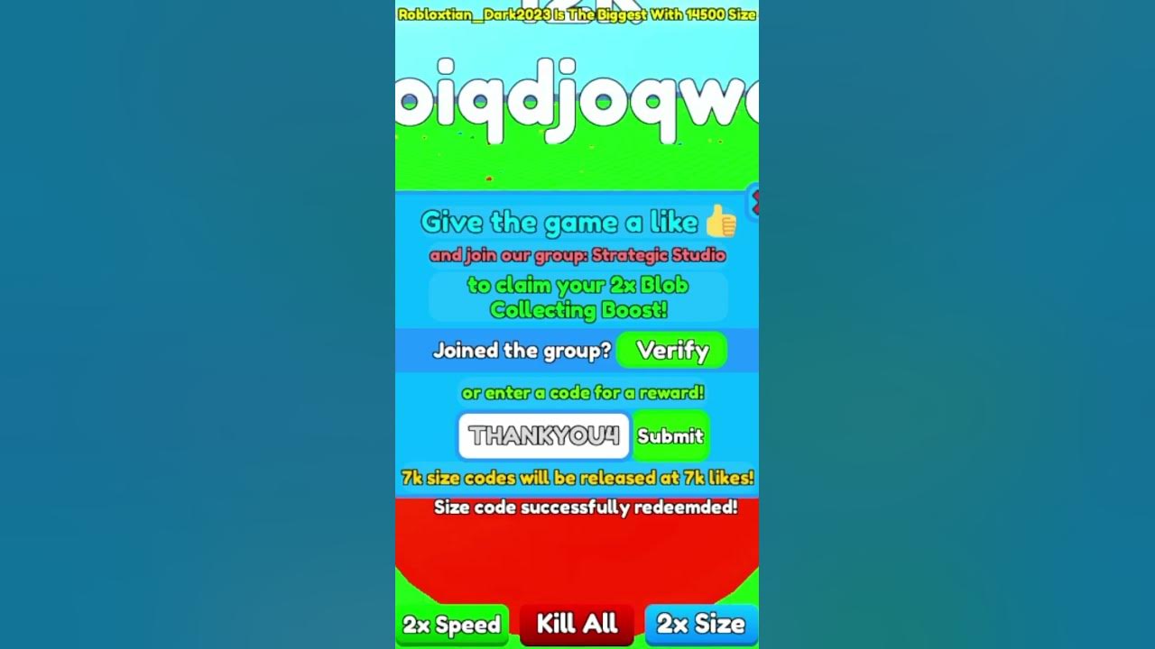 Eat Blobs Simulator Working Codes 2023 Youtube