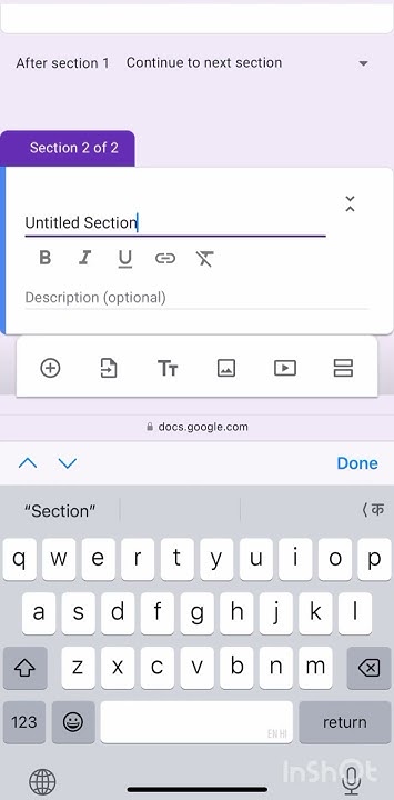 How to add sections in the google forms ?? - YouTube
