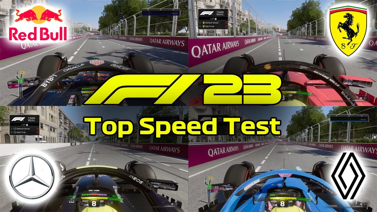 What is the Fastest Car in F1 23? | Top Speed Comparison - YouTube