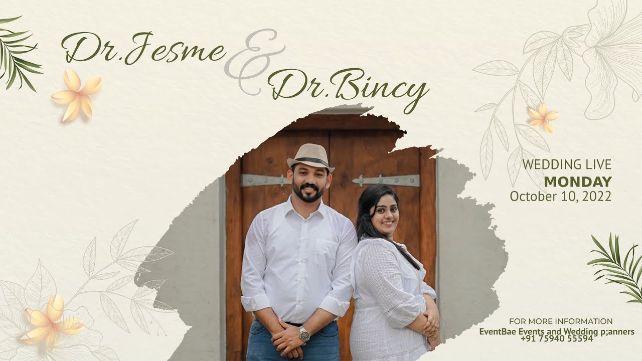 Dr. JESME WEDS Dr. BINCY || WEDDING LIVE || - YouTube