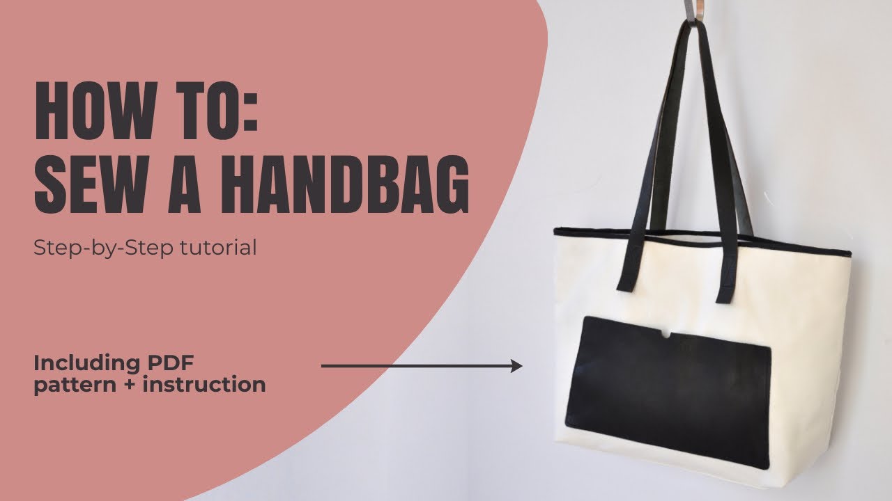 Large Tote Bag Sewing Pattern | Shoulder Bag Pattern + Detailed ...