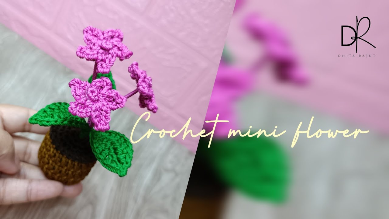 Crochet mini flower // crochet tutorials - YouTube