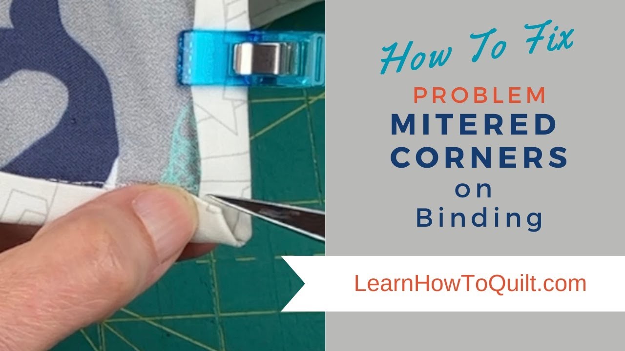 Fixing Problem Mitered Corners on Binding - YouTube