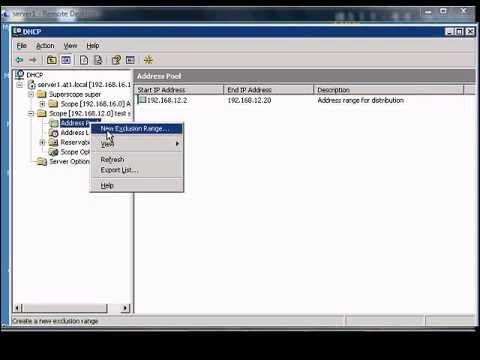 Delete or edit DHCP exclusion range in Windows - YouTube