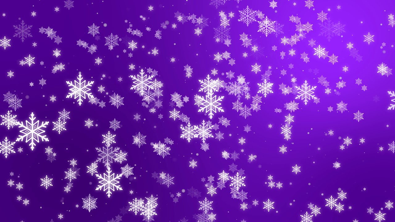 Snowflakes falling 4K Snow background Purple 10 minutes 4K-UHD 60fps ...