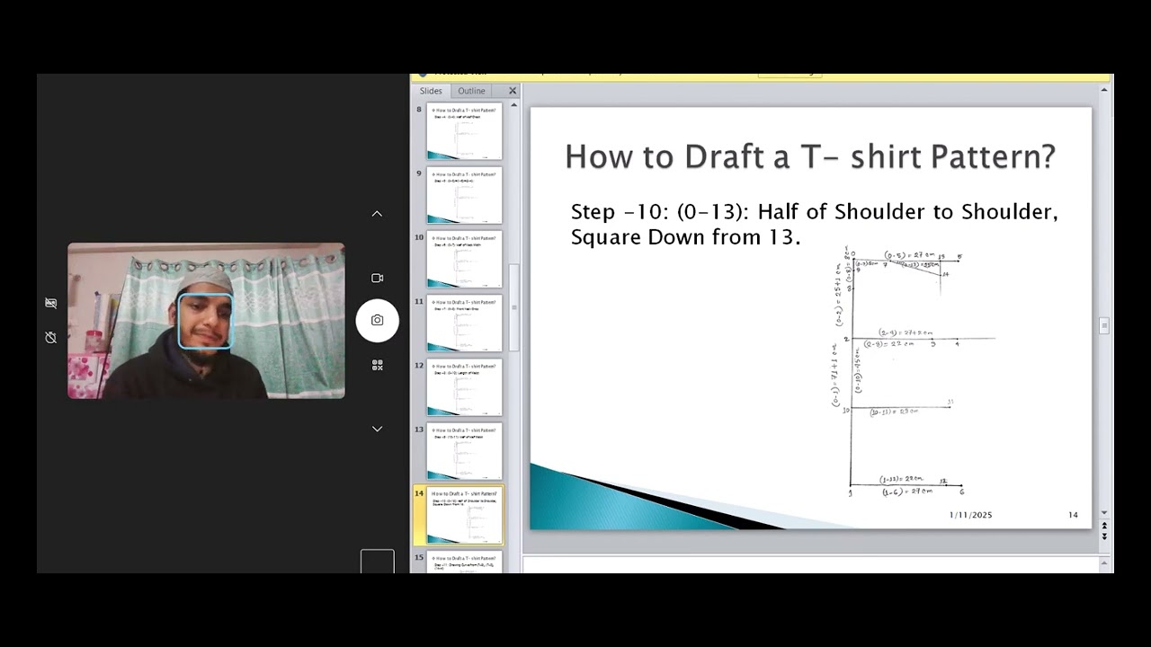 t-shirt pattern drafting (For L size). - YouTube