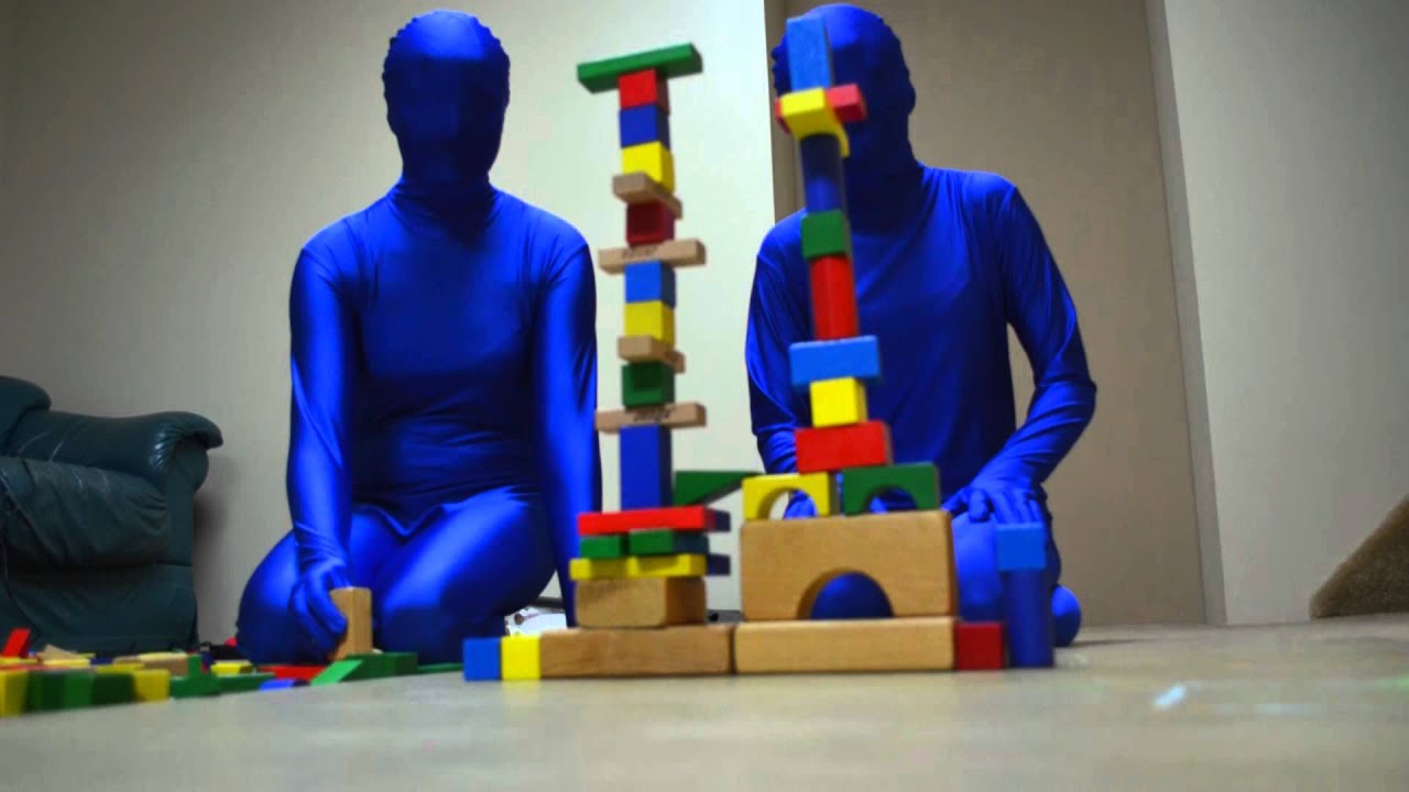 Block Building in Morphsuits - YouTube