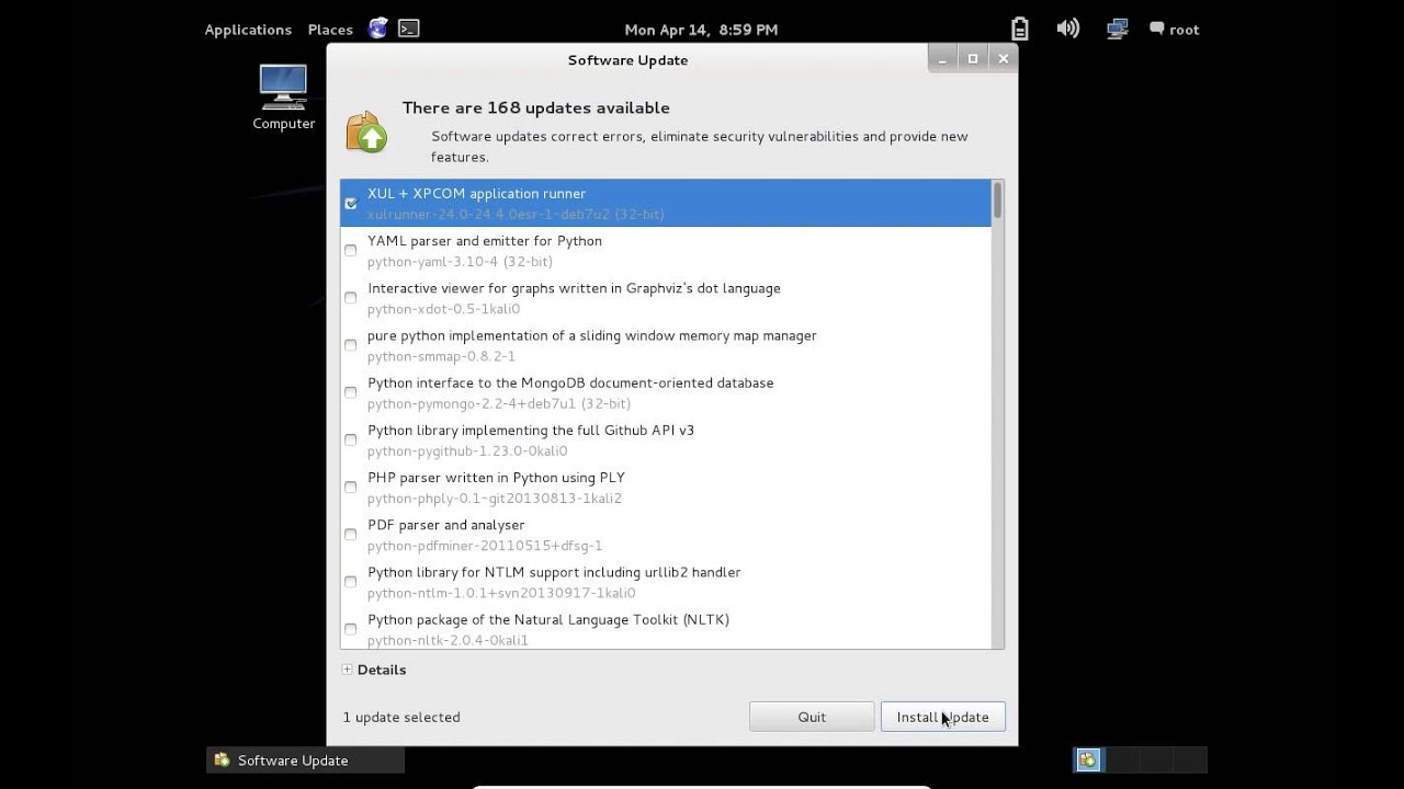 UPDATE KALI LINUX FULL AND FULL SCREEN - YouTube
