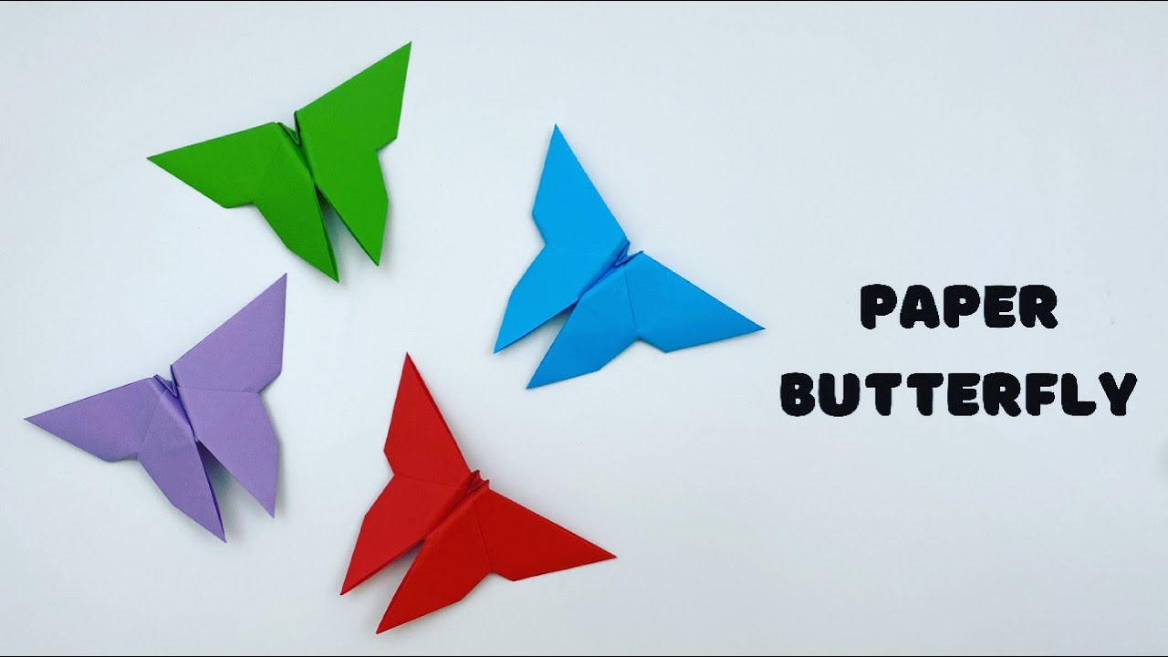 How To Make Easy Paper Butterfly For Kids / Nursery Craft Ideas / Paper ...