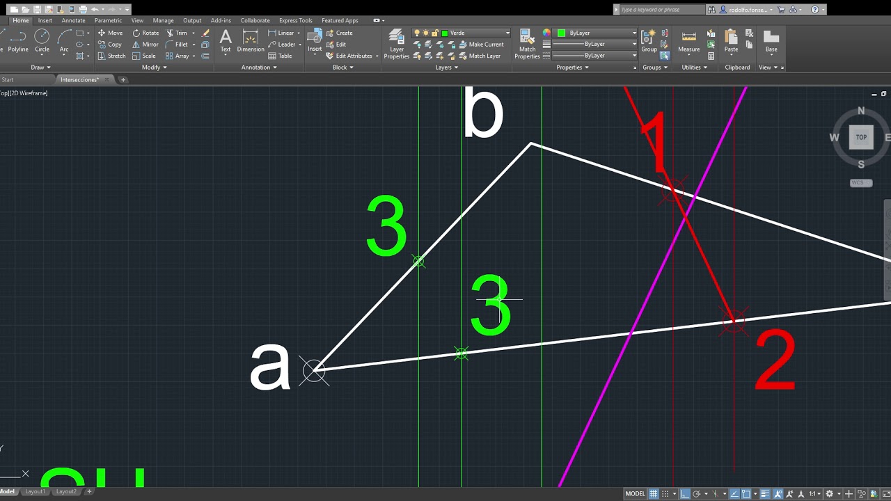Intersección Plano infinito Plano finito Método 1 - YouTube
