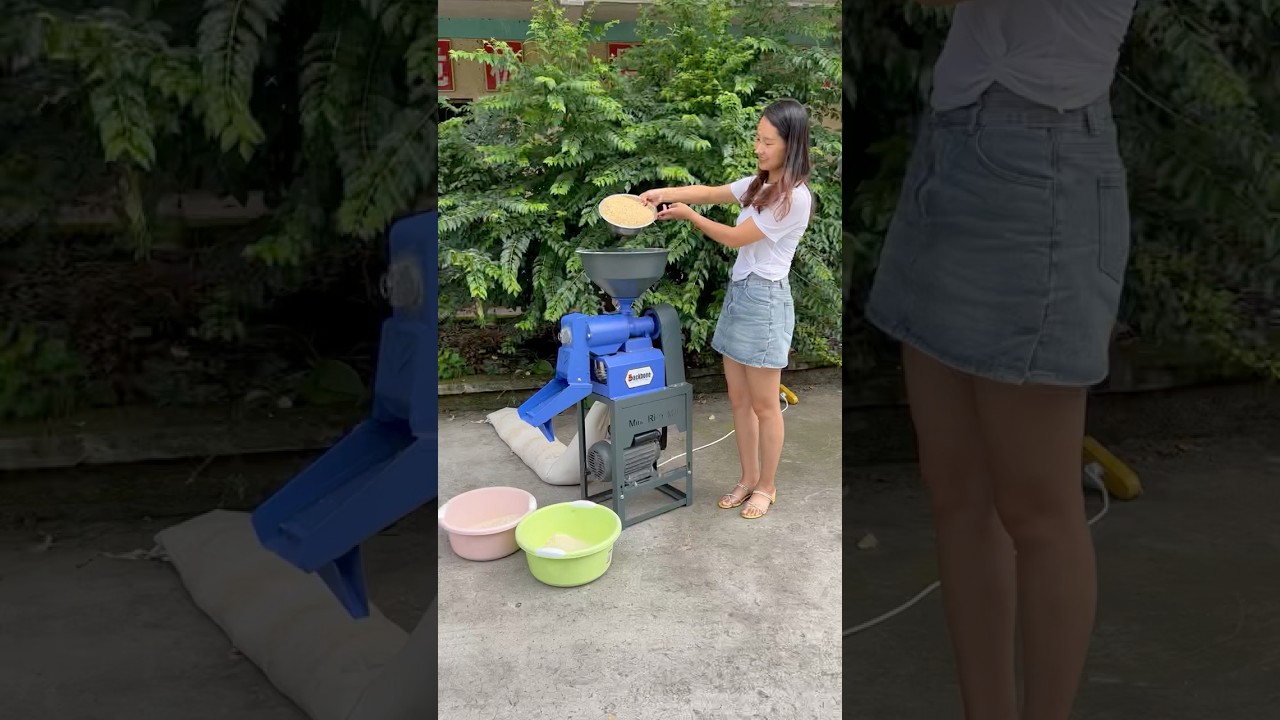 Mini rice mill for home use,150kg/hour. - YouTube